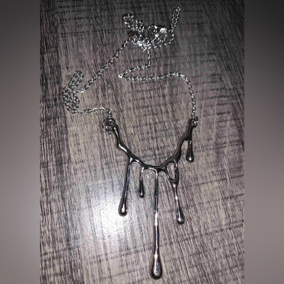 Jewelry | Melting Metal Dripping Droplet Blood Liquid Water Goth Edgy ...
